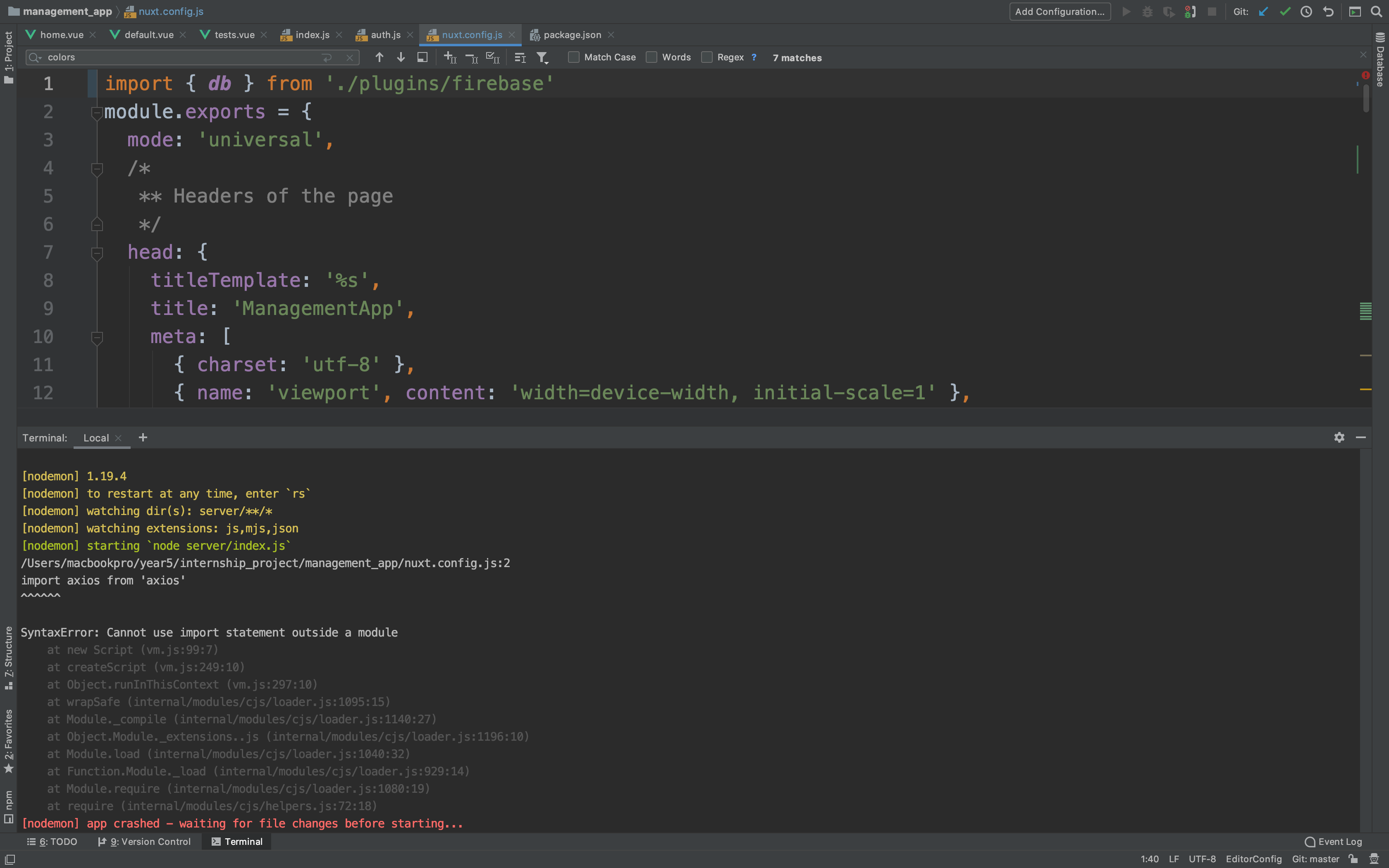 Cannot use import statement outside a module · Issue #7356 · nuxt/nuxt · GitHub