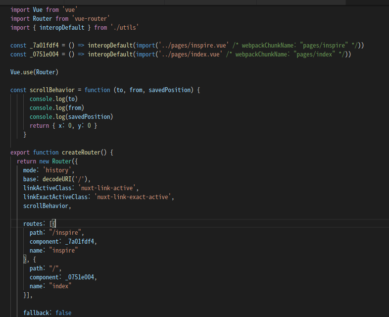 using @nuxtjs/vuetify module scrollBehavior not working... · Issue #6111 · nuxt/nuxt · GitHub