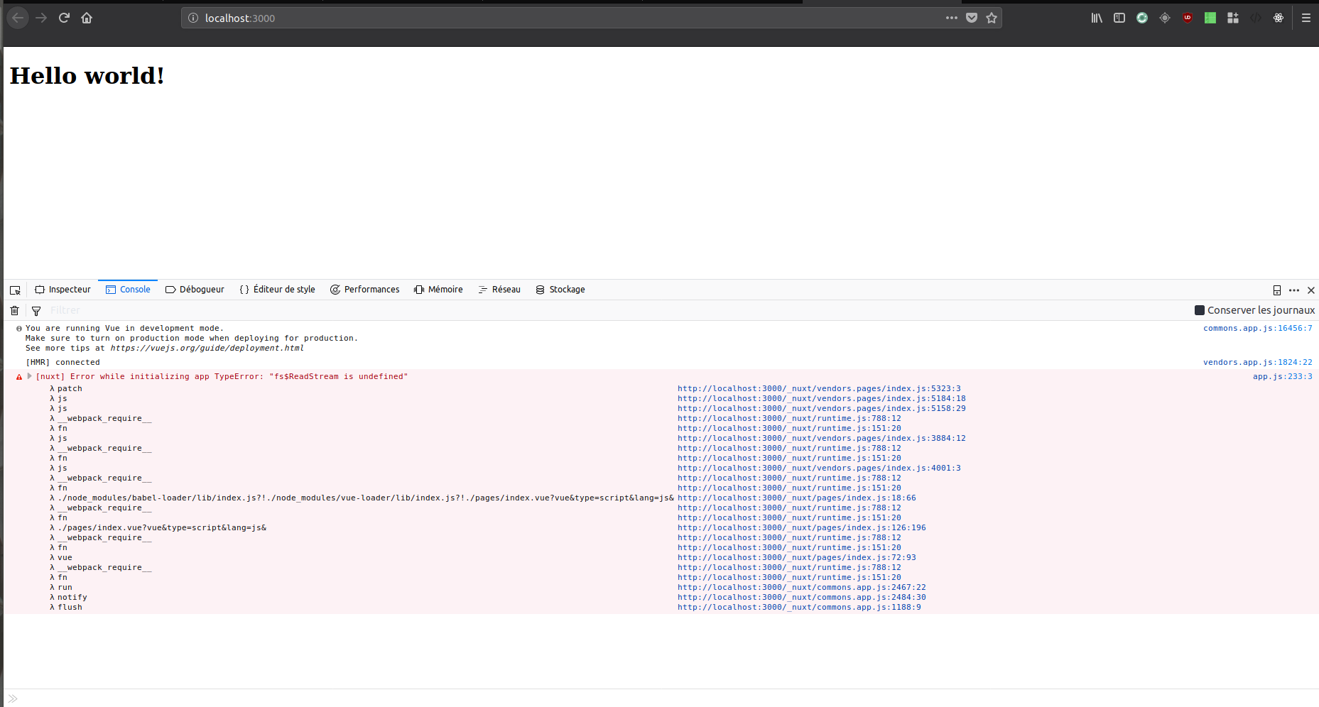 [nuxt] Error while initializing app TypeError: "fs$ReadStream is undefined" · Issue #4040 · nuxt ...